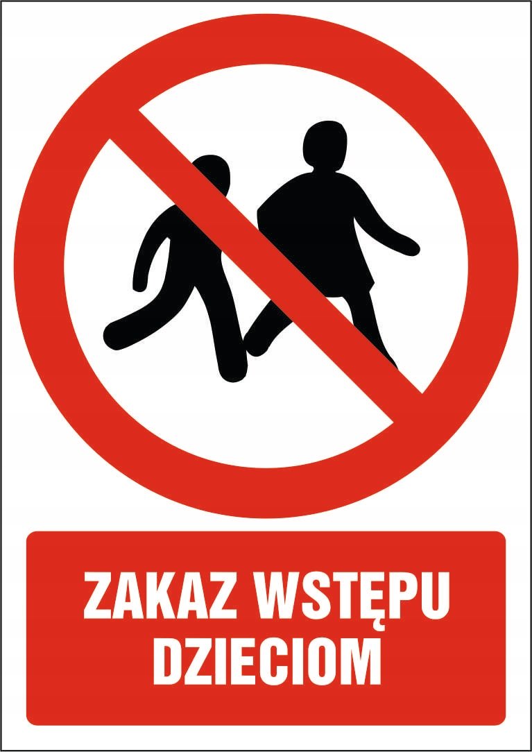 Tabliczka Zakaz wst pu dzieciom 10x15cm PCV 1mm - Inna marka | Sklep EMPIK.COM
