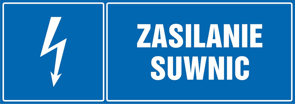 Tabliczka: Zasilanie suwnic 7,4x21cm PCV 1mm - Inna marka | Sklep EMPIK.COM