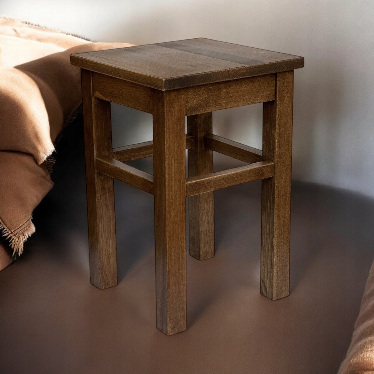 Taboret Bukowy Dąb Dymiony Rustykalny Klasyczny Wzór Nowy Design Polski ...