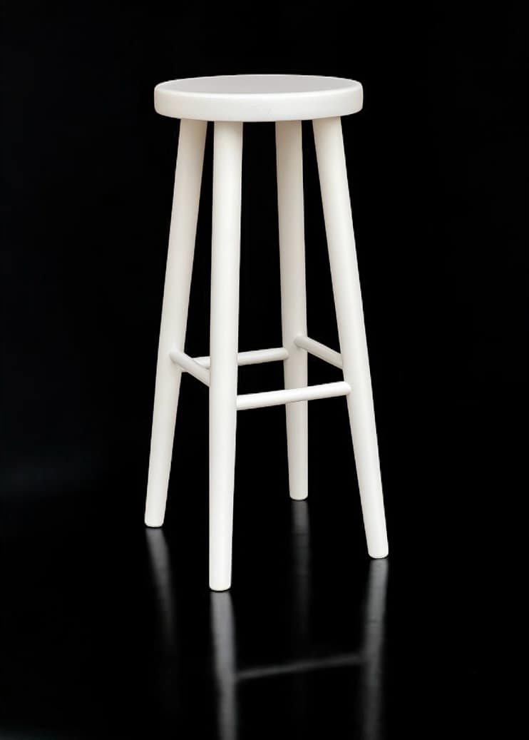 Taboret Hoker 63 cm Wysoki do Wysepki BUKOWY Czarny Woskowany PIĘKNY ...