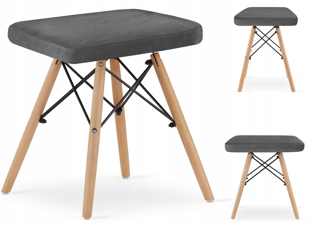 Taboret Stołek Tapicerowany Welurowy Do Salonu Kuchni Jadalni Olaf ...