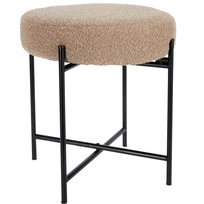 Taboret z obiciem bouclé KRUK, Ø 36 x 40 cm - Trends4You | Sklep EMPIK.COM