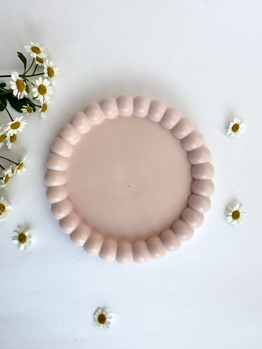 Taca dekoracyjna bubble okrągła pudrowy róż - manumanu decor | Sklep ...