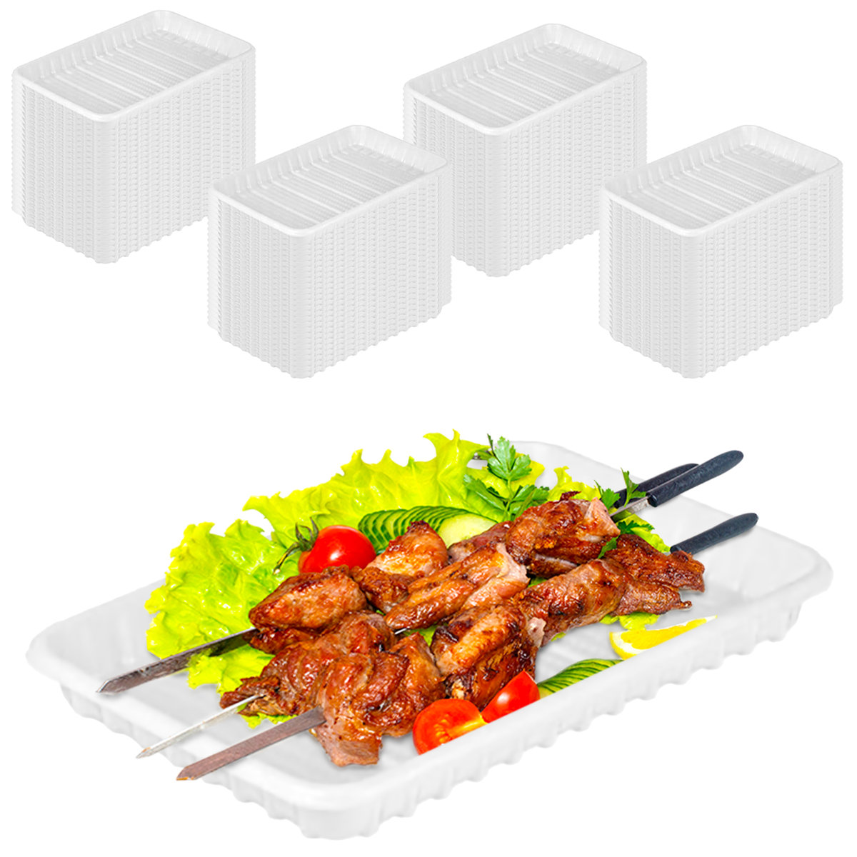 Tacka Gastronomiczna 13/21 cm Plastikowa Jednorazowa Cateringowa 100 ...