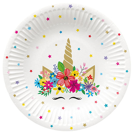 Talere papierowe 18cm Unicorn - Paw Decor Collection | Przyjęcia i ...