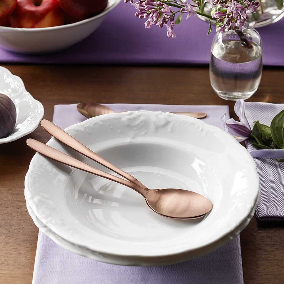 Talerz głęboki 22,5 cm Fryderyka Biała C001 - CHODZIEŻ | Sklep EMPIK.COM