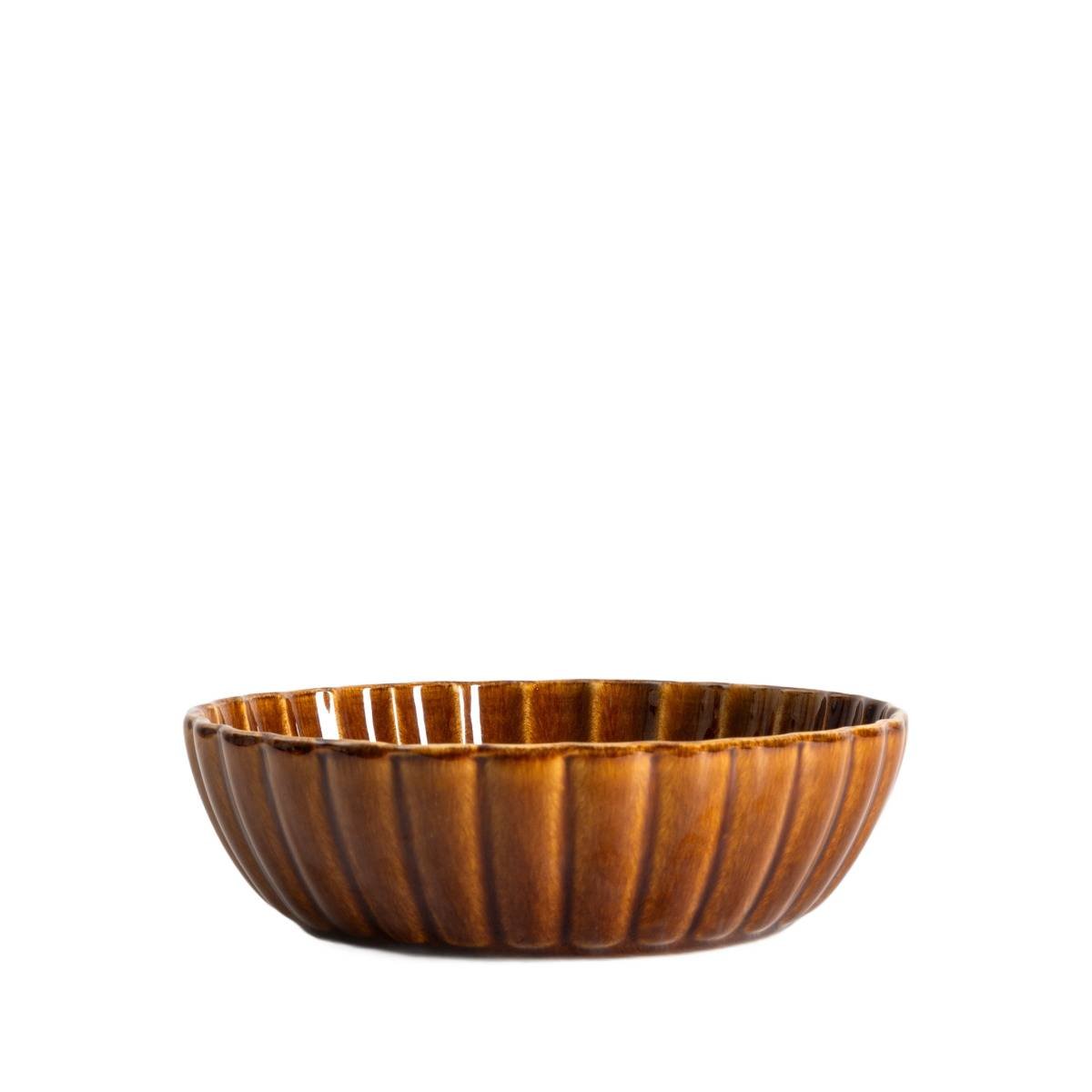Talerz MELIDA głęboki bursztynowy 19 cm HOMLA - Homla | Sklep EMPIK.COM