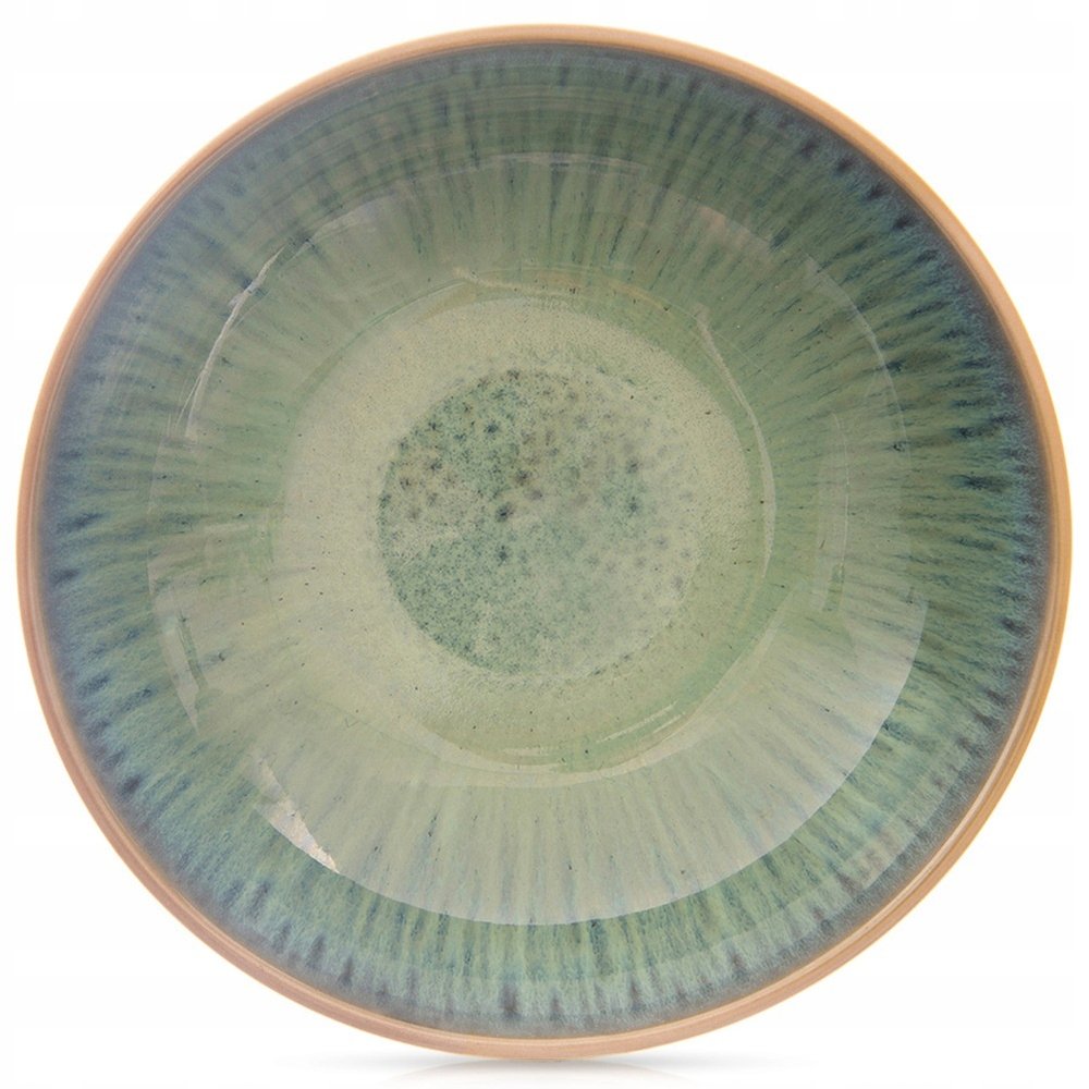 Talerz obiadowy głęboki ceramiczny zielony GLAZE 20,5 cm, 900 ml - Inna ...