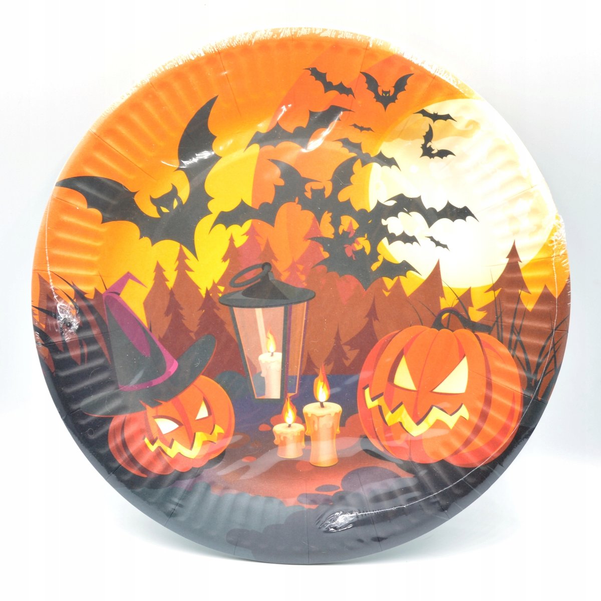Talerze papierowe DLP Industry Halloween 21 cm wielokolorowe 8 sztuk ...