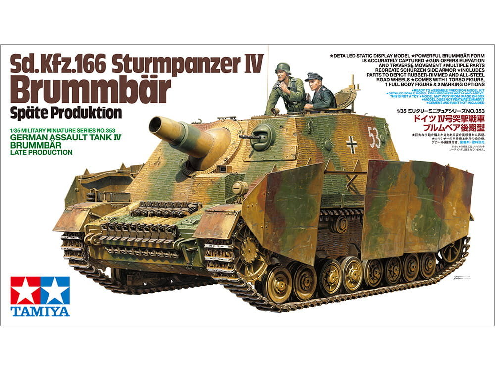 Tamiya 35353 1:35 Sd.Kfz.166 Sturmpanzer Iv Brummbar Late Production ...