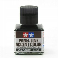TAMIYA 87140 ACCENT PANEL LINE DARK BROWN CIEMNO BRĄZOWY WASH DO LINII ...
