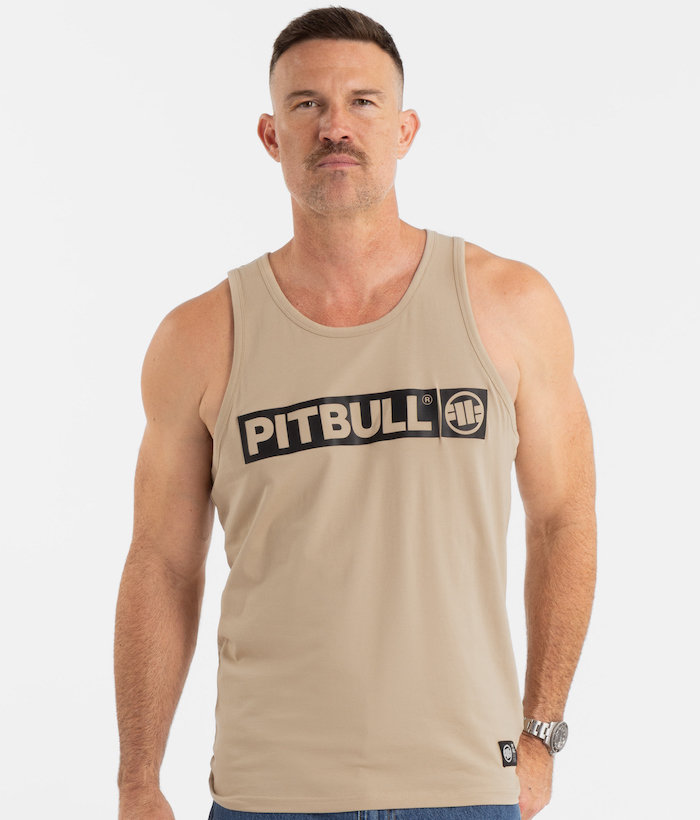 Tank top PIT BULL SLIM FIT HILLTOP beżowy (pale sand)-M - Inna marka ...