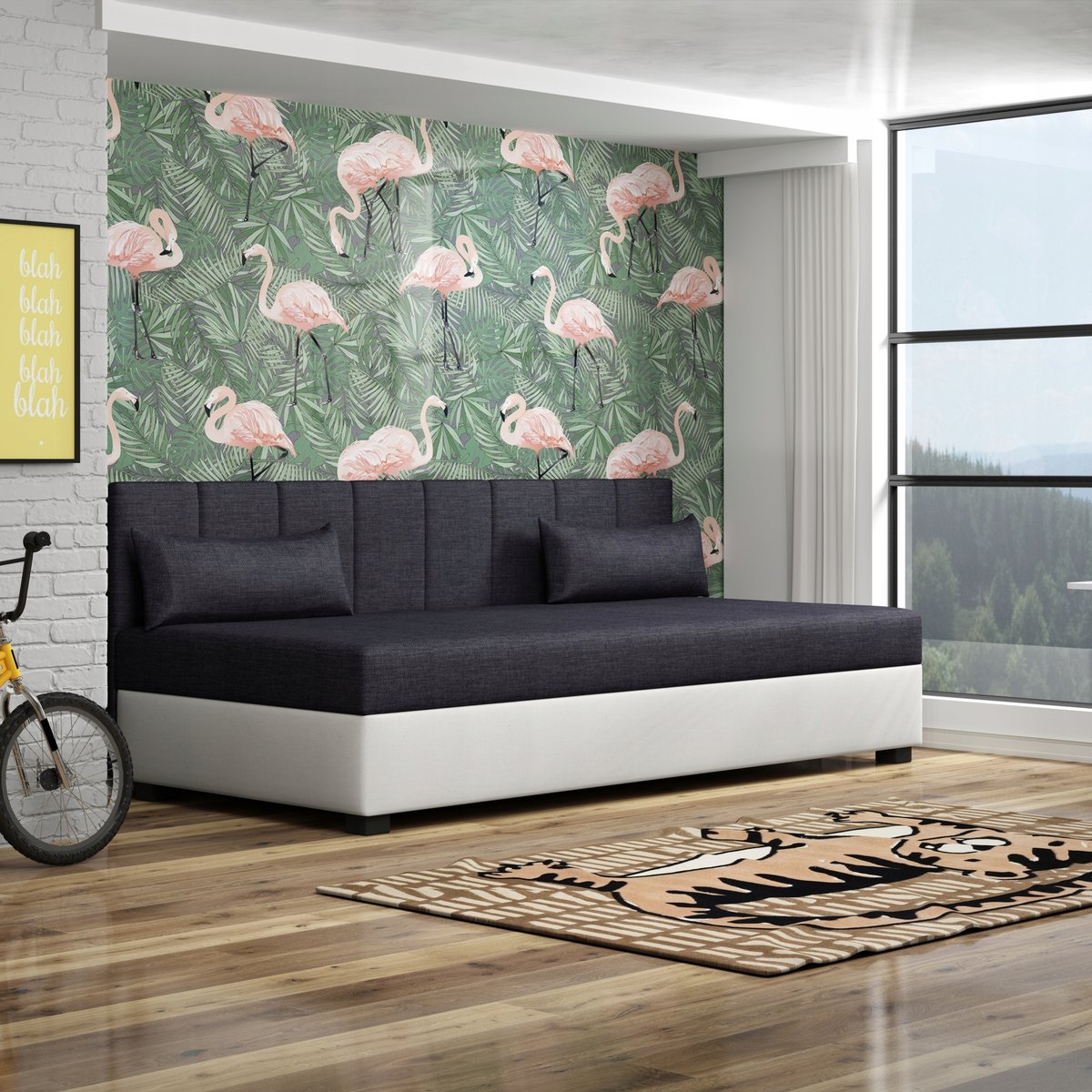 Tapczan młodzieżowy z pojemnikiem Łóżko jednoosobowe Ron 100 ...