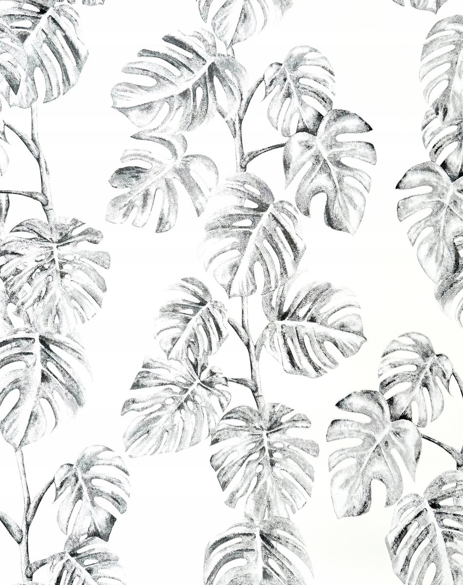 Tapeta 37281-2 Monstera Liście Biała Szara Fliz - AS Creation | Sklep ...