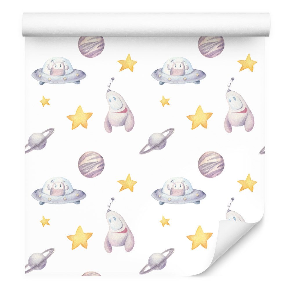 Tapeta Dla Dzieci – Gwiazdki, Planety, Rakiety /627402605 - Muralo | Sklep EMPIK.COM