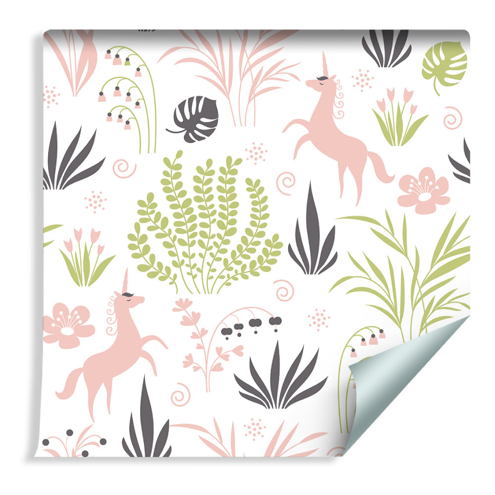 Tapeta Dla Dzieci - Jednorożce I Rośliny /586984655 - Muralo | Sklep EMPIK.COM