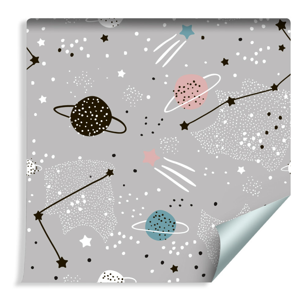 Tapeta Dla Dzieci - Kosmos W Stylu Skandynawskim /189594399 - Muralo | Sklep EMPIK.COM