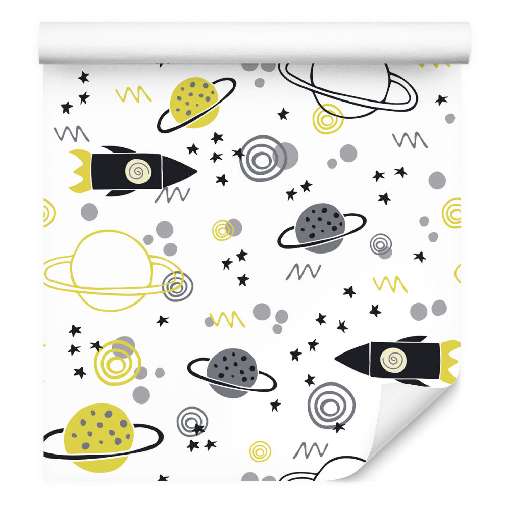 Tapeta Kosmos Rakiety Planety Do Pokoju Dziecka - Muralo | Sklep EMPIK.COM