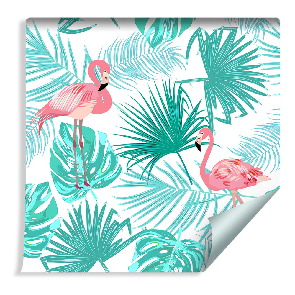 Tapeta Liście Tropikalne Flamingi /1385102360 - Muralo | Sklep EMPIK.COM