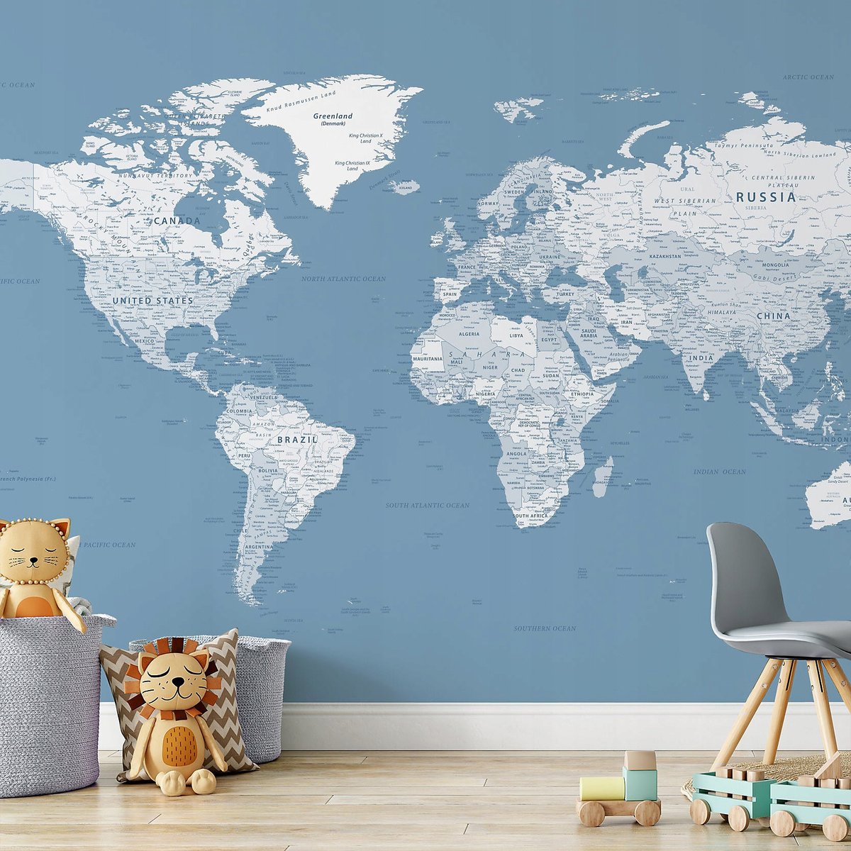 Tapeta Mapa Świata Samoprzylepna Państwa Miasta 400x250cm - Inna marka ...