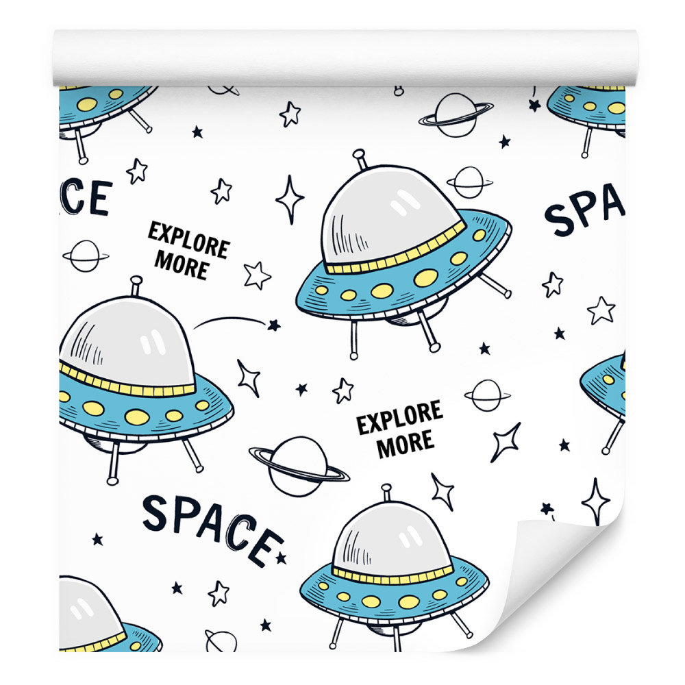 Tapeta Rakiety, Gwiazdy, Planety Do Pokoju Dziecka - Muralo | Sklep EMPIK.COM