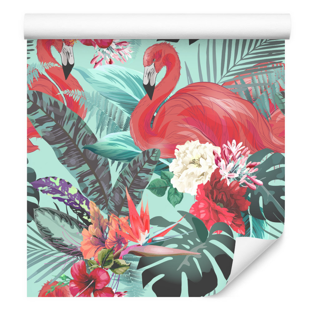 Tapeta Ścienna Flamingi, Kwiaty, Natura, Do Salonu - Muralo | Sklep EMPIK.COM