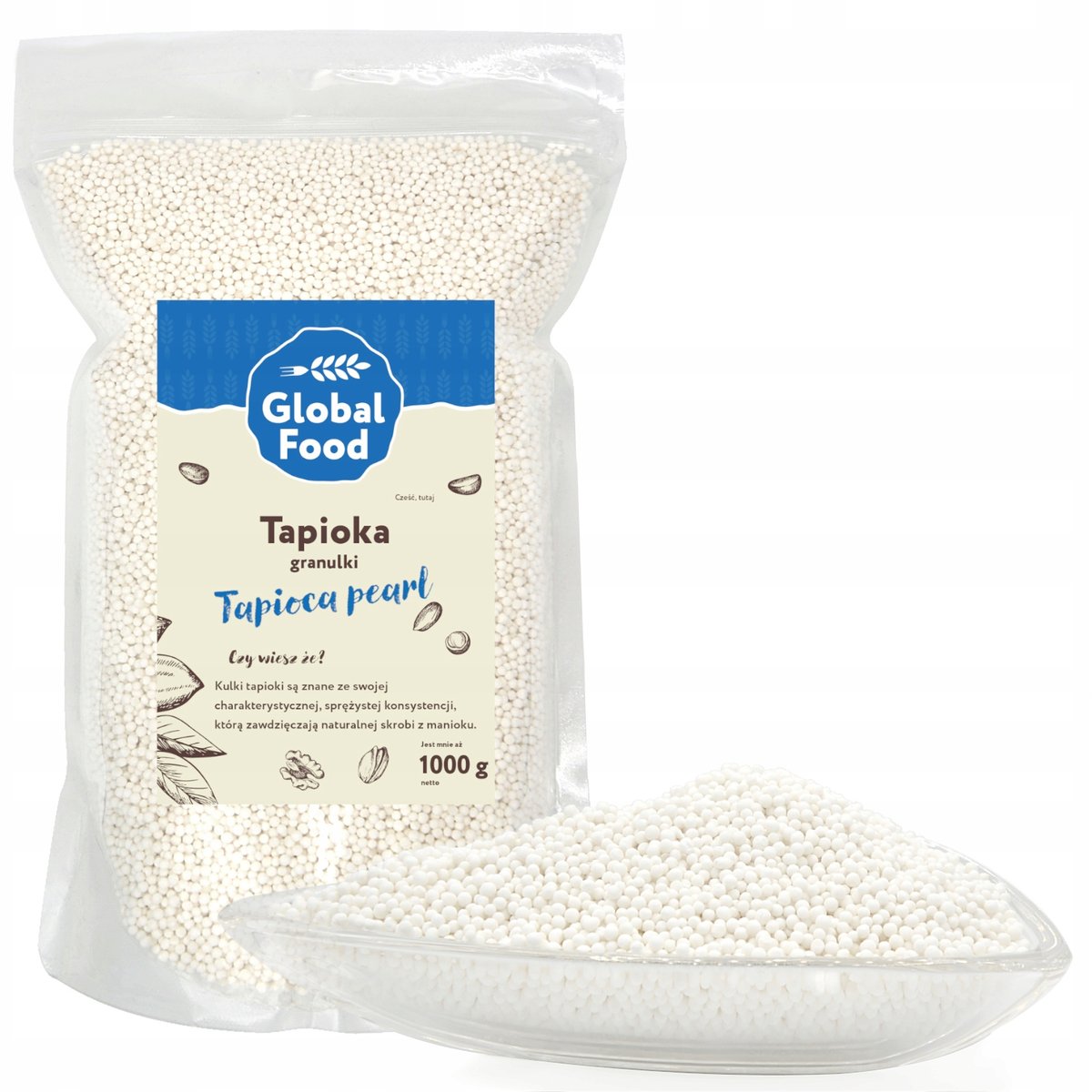 TAPIOKA GRANULKI 1kg (1000g) KULKI PEREŁKI skrobia z manioku do BUBBLE TEA - Global Food | Sklep ...