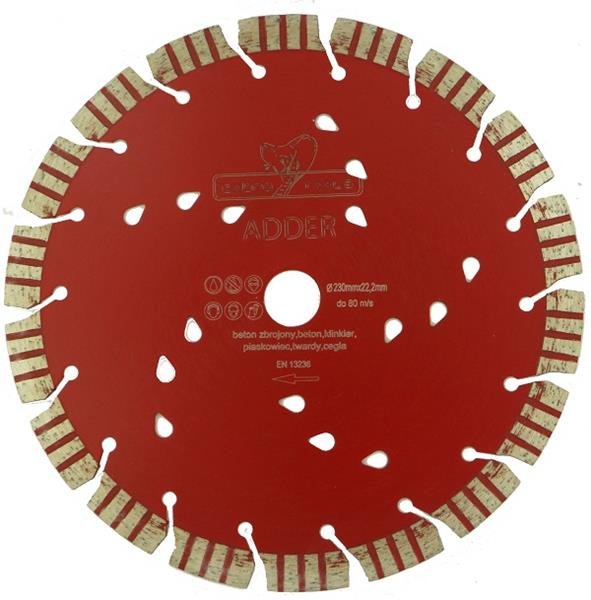 Tarcza Cobra Tools Adder 230 Mm / 22,23 Mm Do Silikatu Piaskowca Betonu ...
