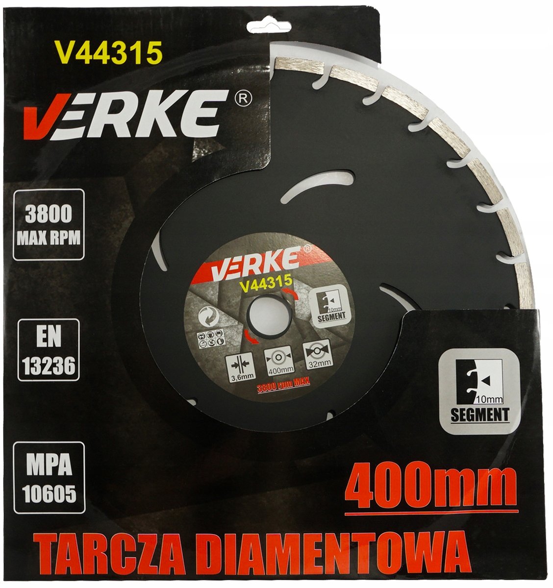 TARCZA DIAMENTOWA DO BETONU KOSTKI 400x32 MM VERKE - Verke | Sklep ...