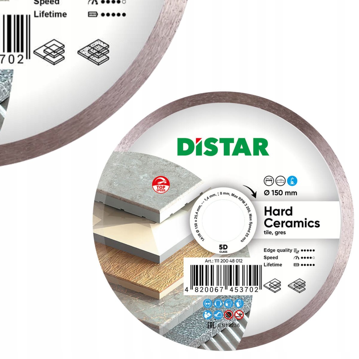 TARCZA DIAMENTOWA DO CERAMIKI I GRESU DISTAR HARD CERAMICS 1A1R 150mm ...