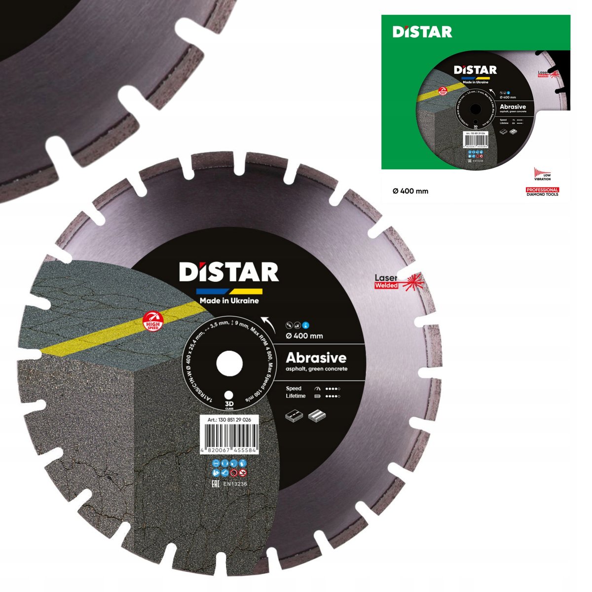 TARCZA DIAMENTOWA DO CIĘCIA ASFALTU DISTAR ABRASIVE 400mm - Distar ...