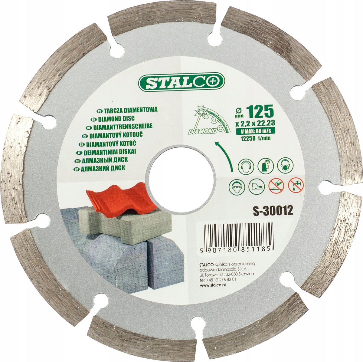 TARCZA DIAMENTOWA SEGMENTOWA Ø230x2,6x22,23 mm - Stalco | Sklep EMPIK.COM