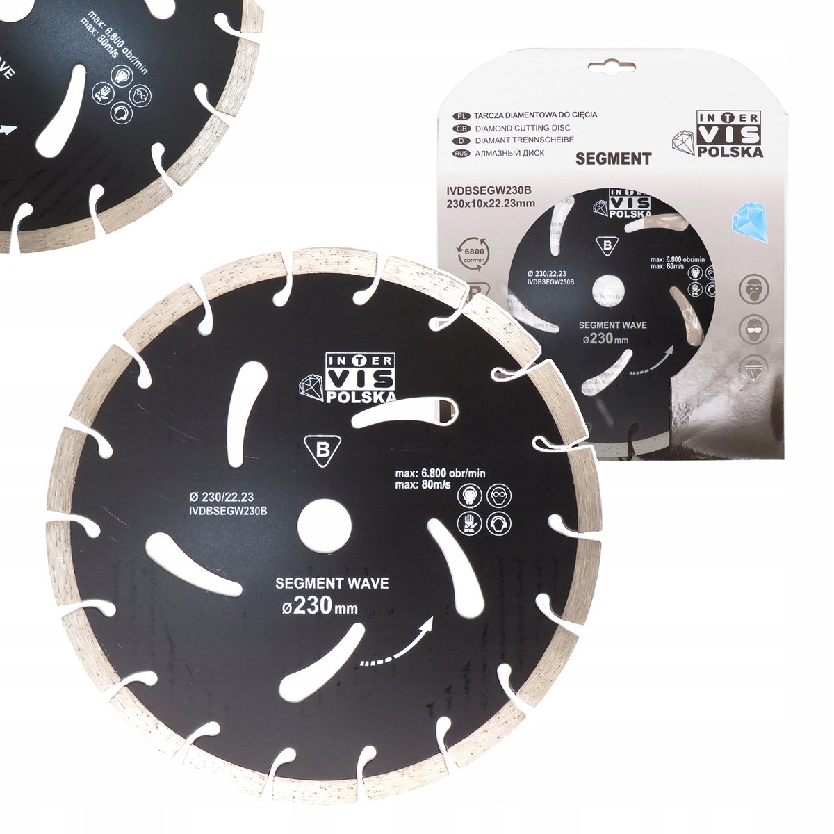 TARCZA DO BETONU DIAMENTOWA 230MM SEGMENTOWA 6600obr/min - Inter-Vis | Sklep EMPIK.COM