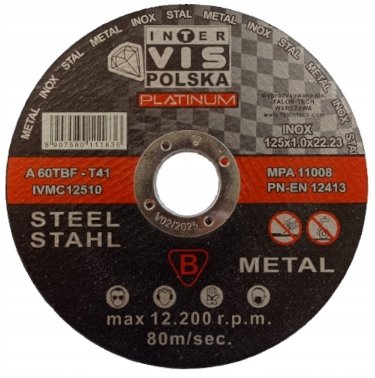 TARCZA DO CIĘCIA METALU STALI INOX 125 MM x 1,0 MM - POZOSTALE | Sklep EMPIK.COM
