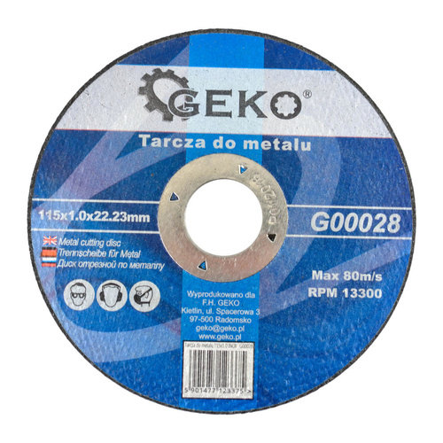 Tarcza do metalu 115x1.0 GEKO (25/100/400) - Geko | Sklep EMPIK.COM