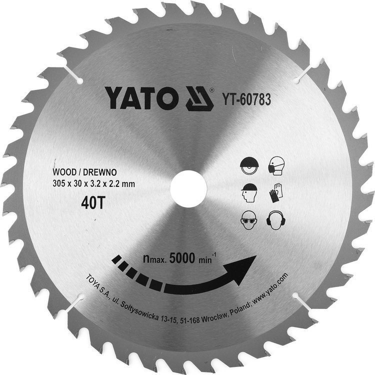 Tarcza Widiowa Do Drewna 305X40Tx30Mm Dla Yt-82175 Yato Yt-60783 - Yato | Sklep EMPIK.COM