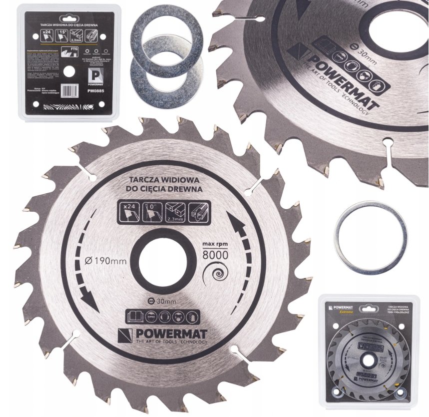 Tarcza Widiowa Do Drewna Piły Piła 190 X 30 Mm 24Z - Powermat | Sklep EMPIK.COM