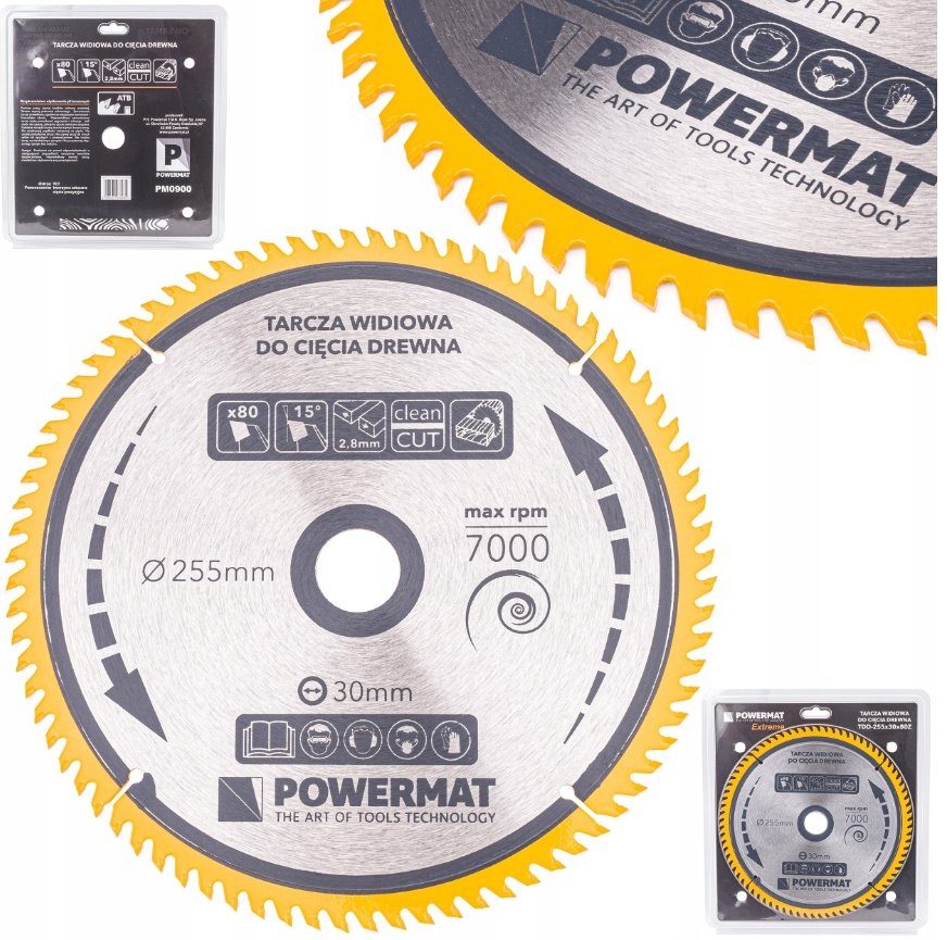 Tarcza Widiowa Do Drewna Piły Piła 255 X 30 Mm 80Z - Powermat | Sklep EMPIK.COM