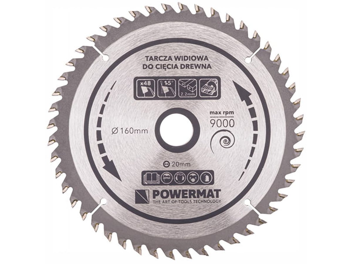 Tarcza widiowa do drewna Powermat (160 mm, 20 mm, 48 zęby) - Inna marka | Sklep EMPIK.COM