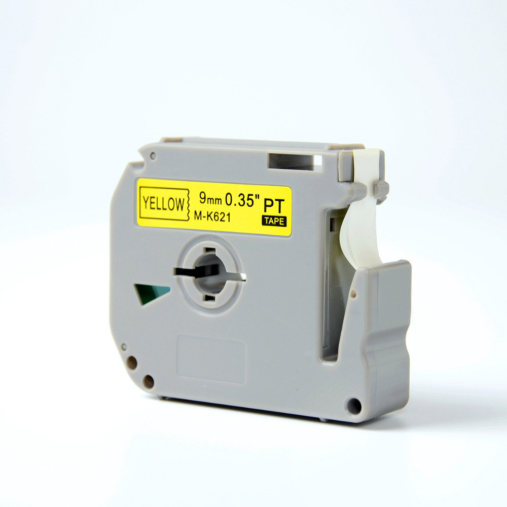 Taśma do Brother M-K621 9mm 8m żółta - etykiety-sklep | Sklep EMPIK.COM