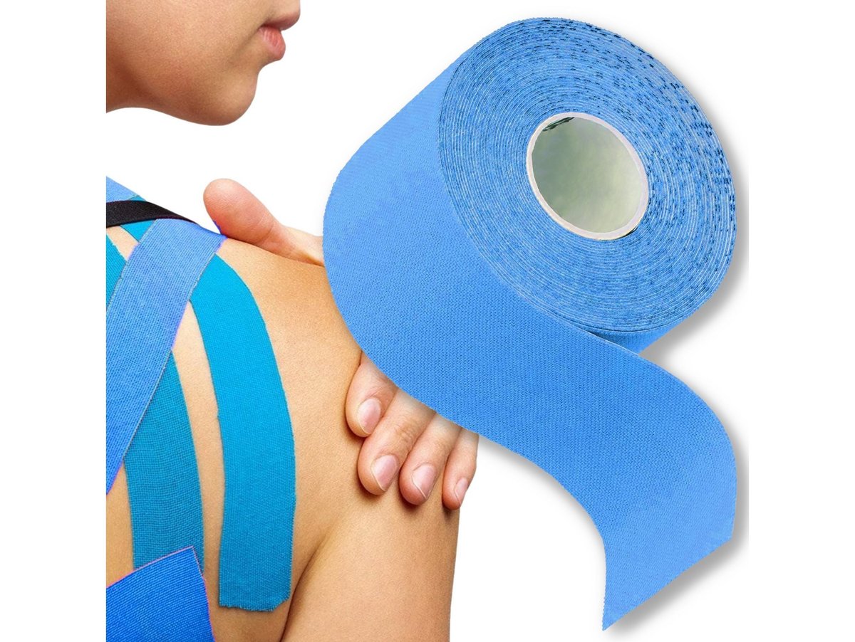 Taśma Kinezjologiczna Tejpy Plastry Tape Kinesiotaping 5M Tejp Tapingu Niebieska - PrzydaSie.pl ...