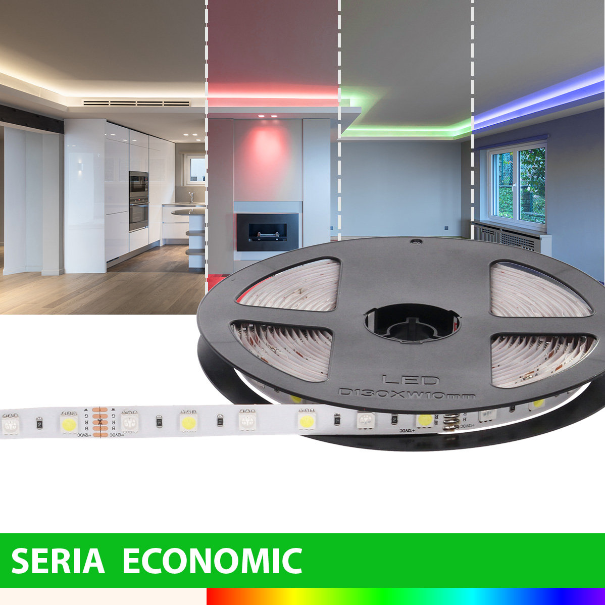 Taśma LED 12V 5m 300led 57W RGBW smd5050 - Prescot | Sklep EMPIK.COM