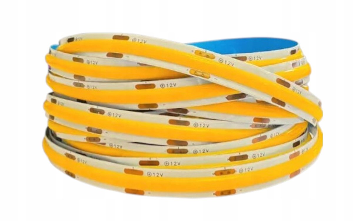 Taśma LED COB 5m 12V Neon Led Złota MOCNA 320 LED/m 8mm żółta - JPC ...