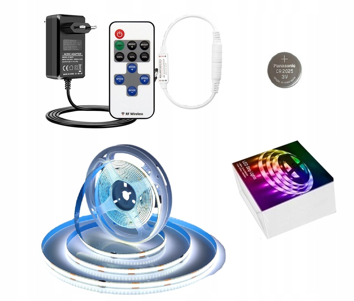 Taśma LED Neon COB 24V 10m 320d/m 6000K BIAŁA ZIMNA HOMOGENICZNA 8MM ...