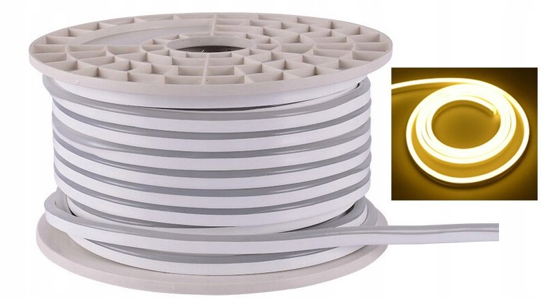 Taśma LED NEON flex IP68 230V 8x16mm 8W ciepły 1m - LED-ONE | Sklep ...