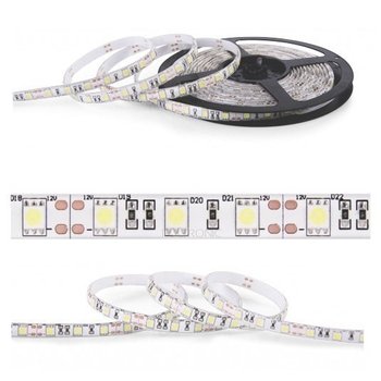 Taśma led nextec 12V / SMD 5050 - 300 led / IP63 / RGB / podłoże białe ...