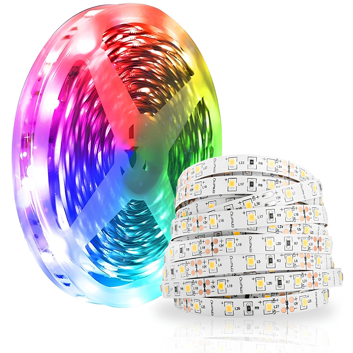 Taśma LED Pasek 12V 36W 150LED 5050 RGB IP65 10mm 5m - Lumiled | Sklep ...