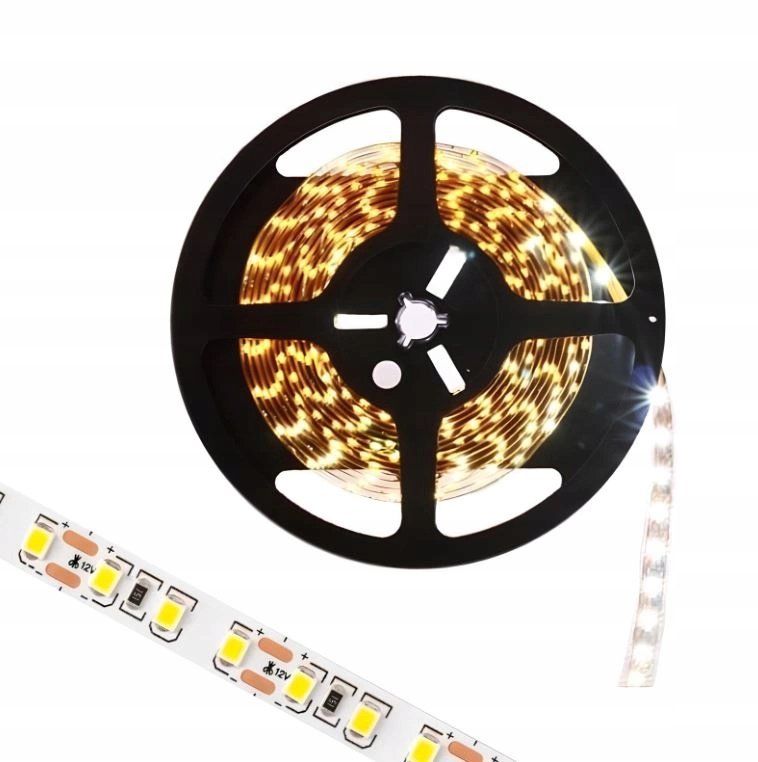Taśma Led Pasek 5M 48W 12V Ip20 Barwa Ciepła Oświetlenie Dekoracyjne ...