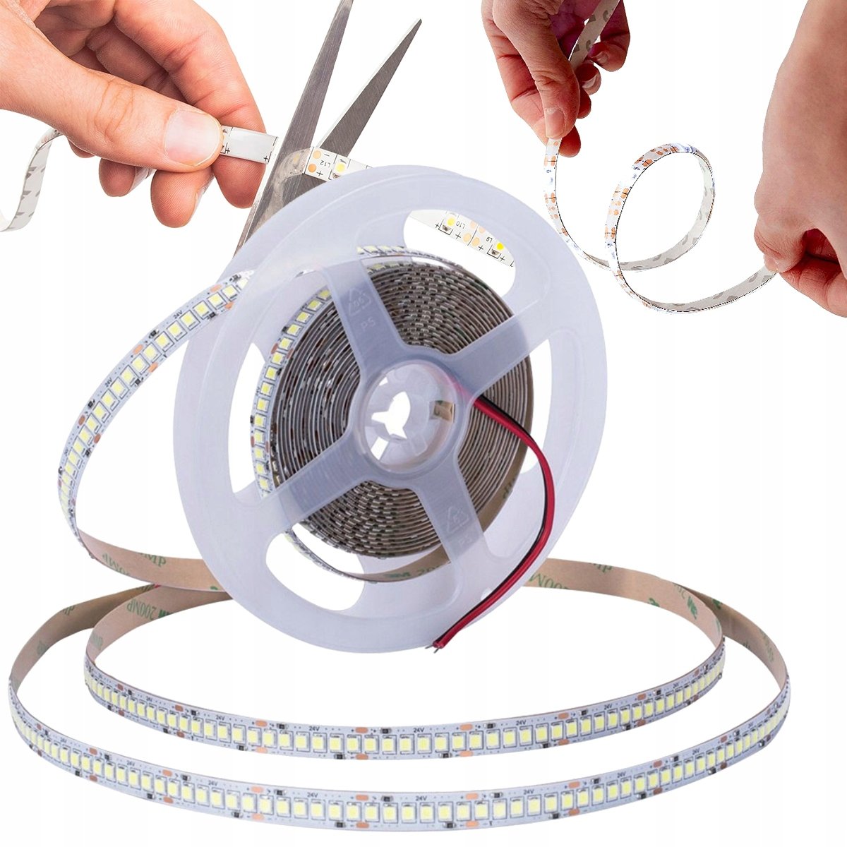 TAŚMA LED SUPER MOCNA PREMIUM 12V smd2835 IP20 1200D SAMOPRZYLEPNA 1m ...