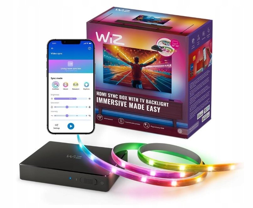 Taśma LED WIZ Sync Box do TV 75 - 85 3.4 m Wi-Fi - WiZ | Sklep EMPIK.COM